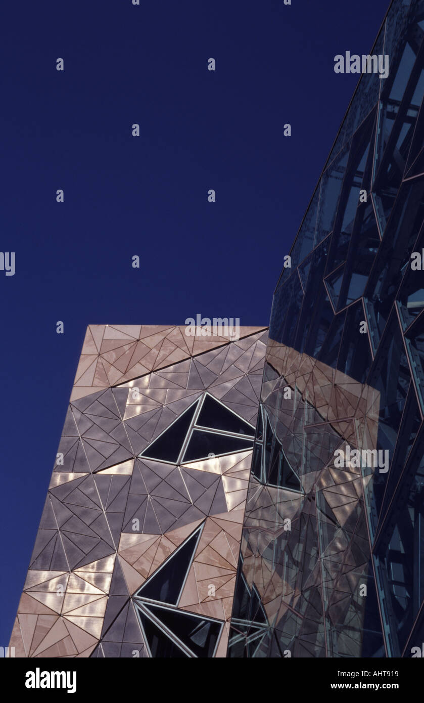 Modern buildings in Federation Square Melbourne Stock Photo - Alamy