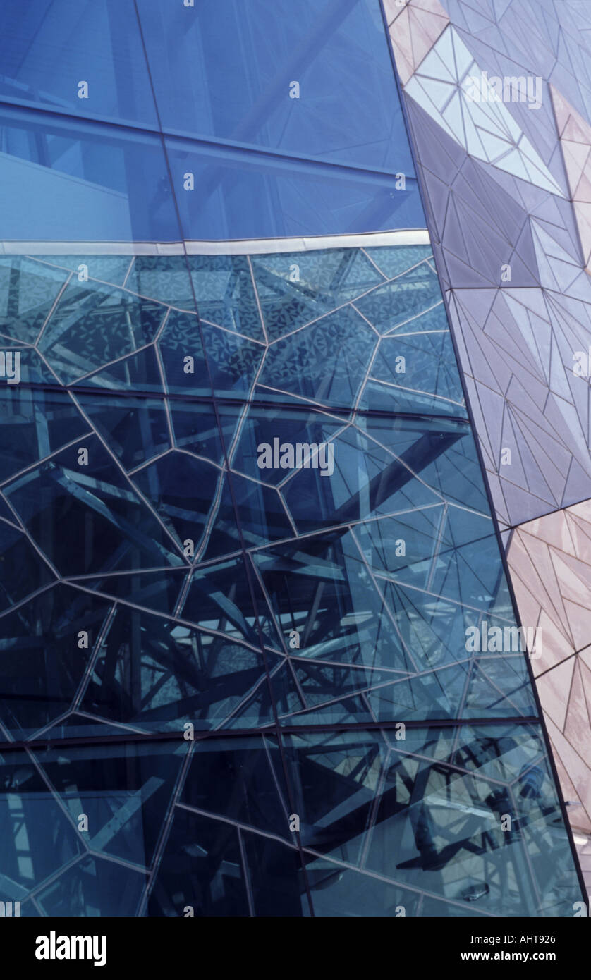 Modern building in Federation Square Melbourne Stock Photo - Alamy
