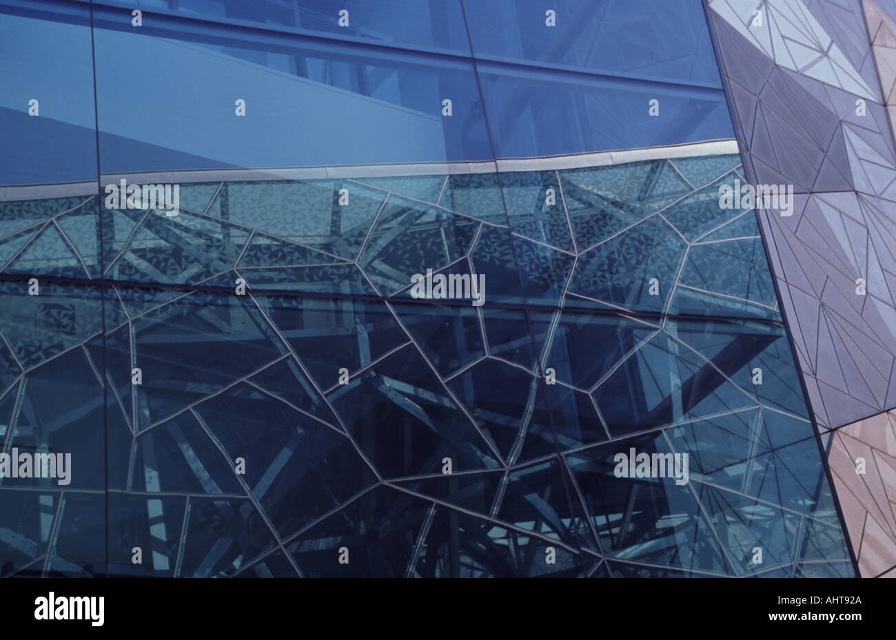 Modern building in Federation Square Melbourne Stock Photo - Alamy