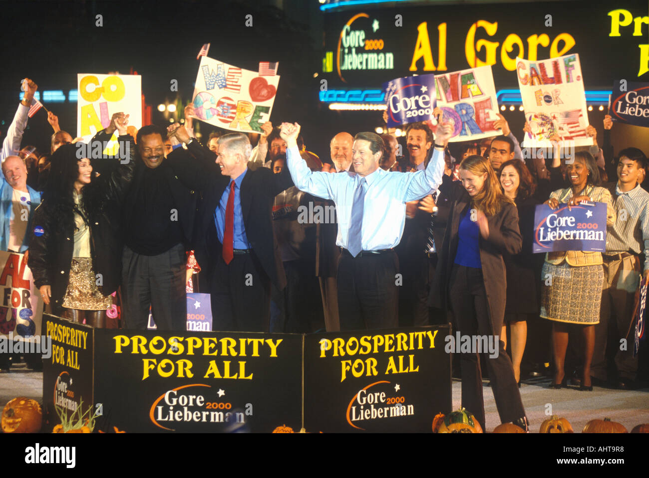 Vice President Al Gore at a Presidential rally for Gore Lieberman on ...