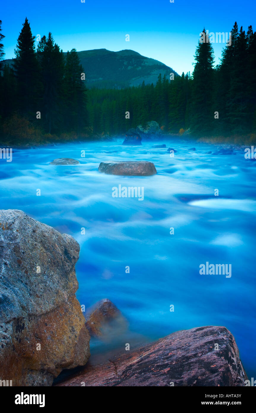 Maligne River through the Rocky Mountains Stock Photo - Alamy