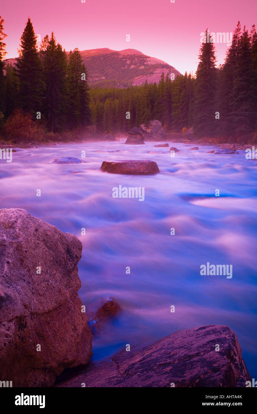 Maligne River through the Rocky Mountains Stock Photo - Alamy