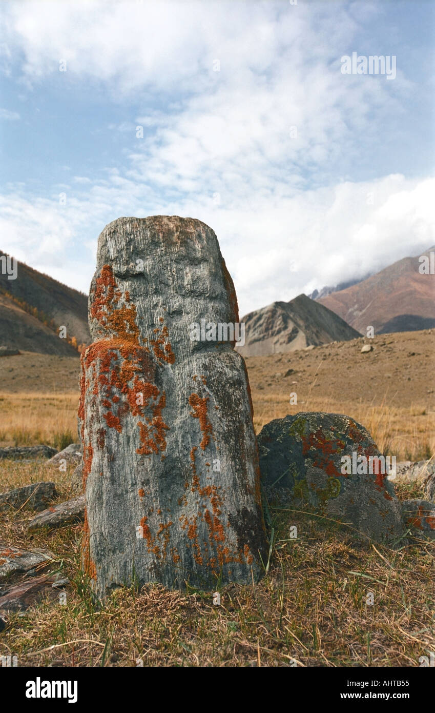 Ancient Stone Figurine of Turkic Warrior also known as Balbal or Menhir ...