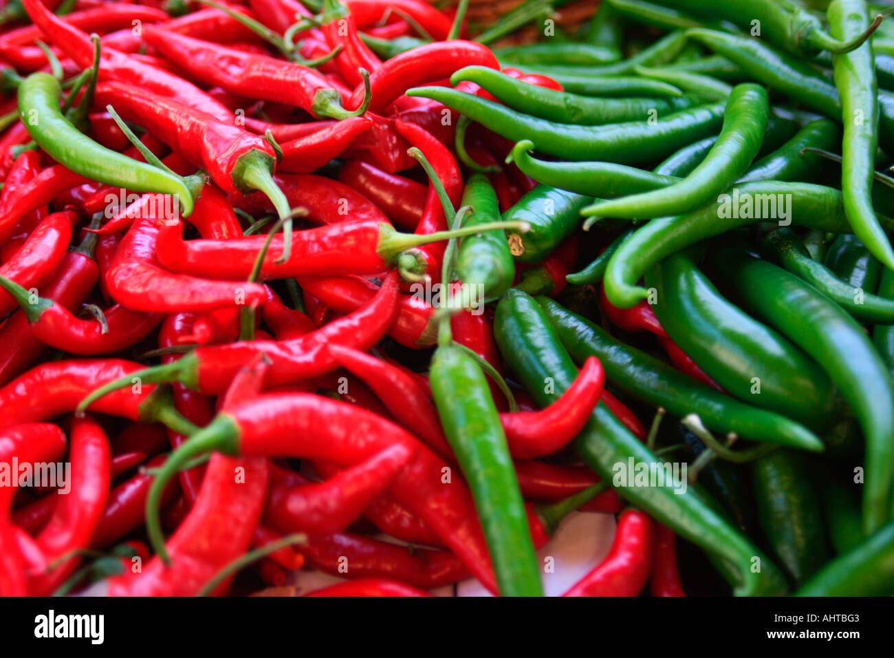 Fresh chillies at Borough market London Stock Photo - Alamy