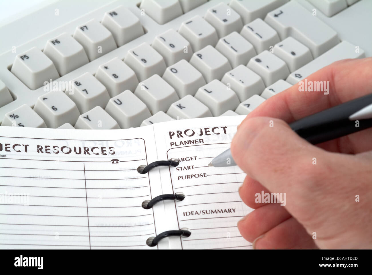 computer keyboard with diary Stock Photo - Alamy