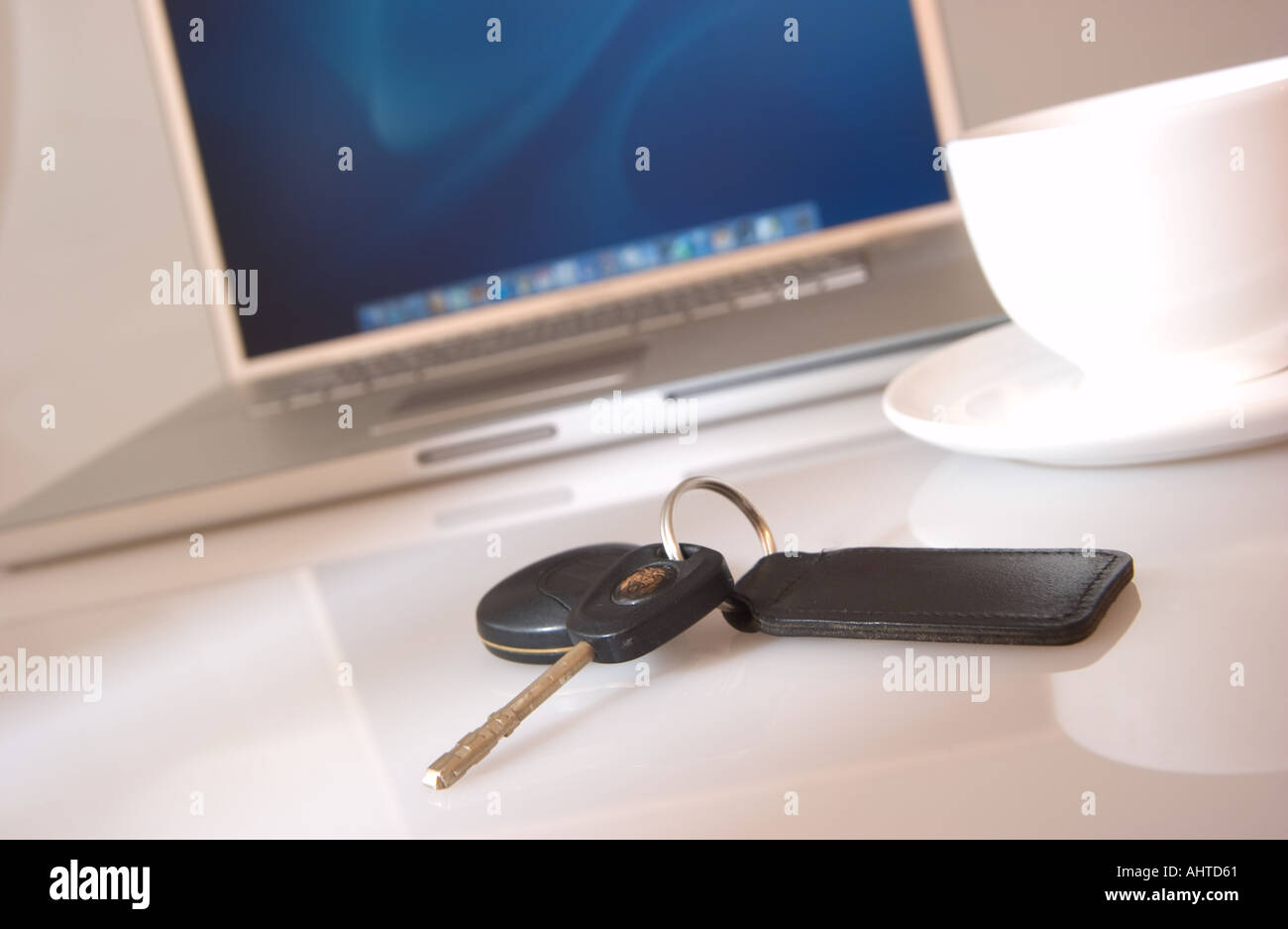 Cup coffee keyboard car key hi-res stock photography and images - Alamy