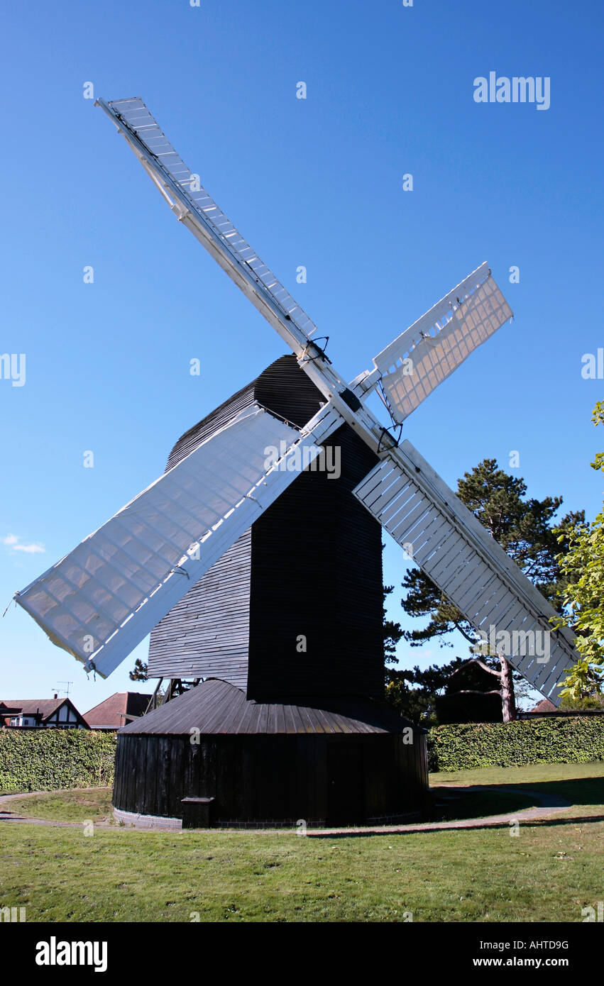 High Salvington Mill in summer. West Sussex, England, UK Stock Photo ...