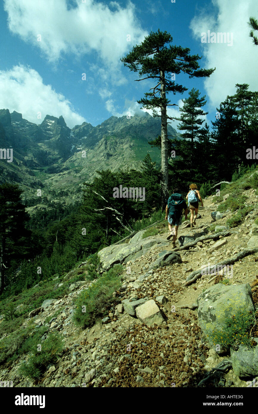 Corsica, track leading to Mount Cinto Stock Photo - Alamy
