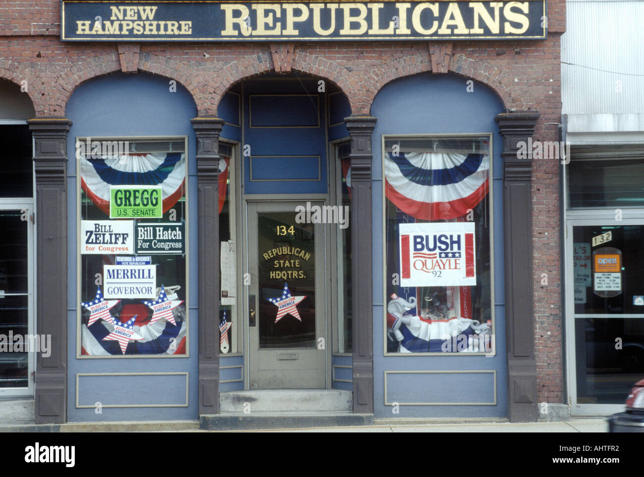 Exterior of Republican State Headquarters in Manchester NH Stock Photo ...