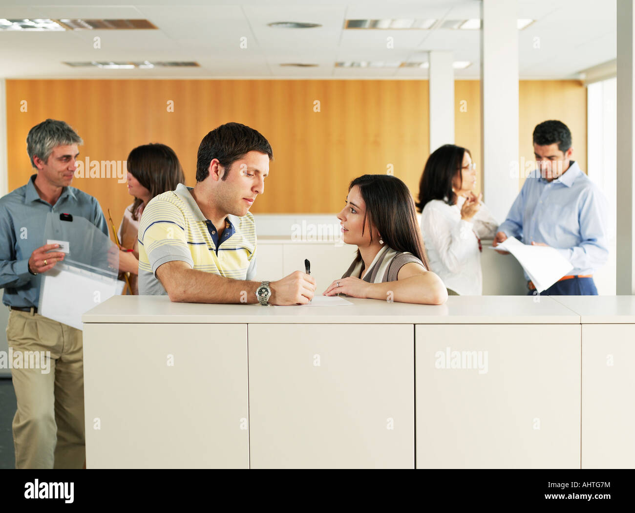 Not talking to each other hi-res stock photography and images - Alamy