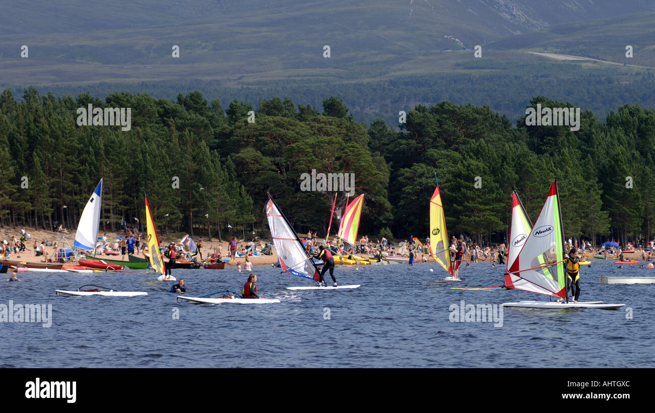 Loch Morlich Watersports in summer Aviemore Inverness-shire Scotland ...