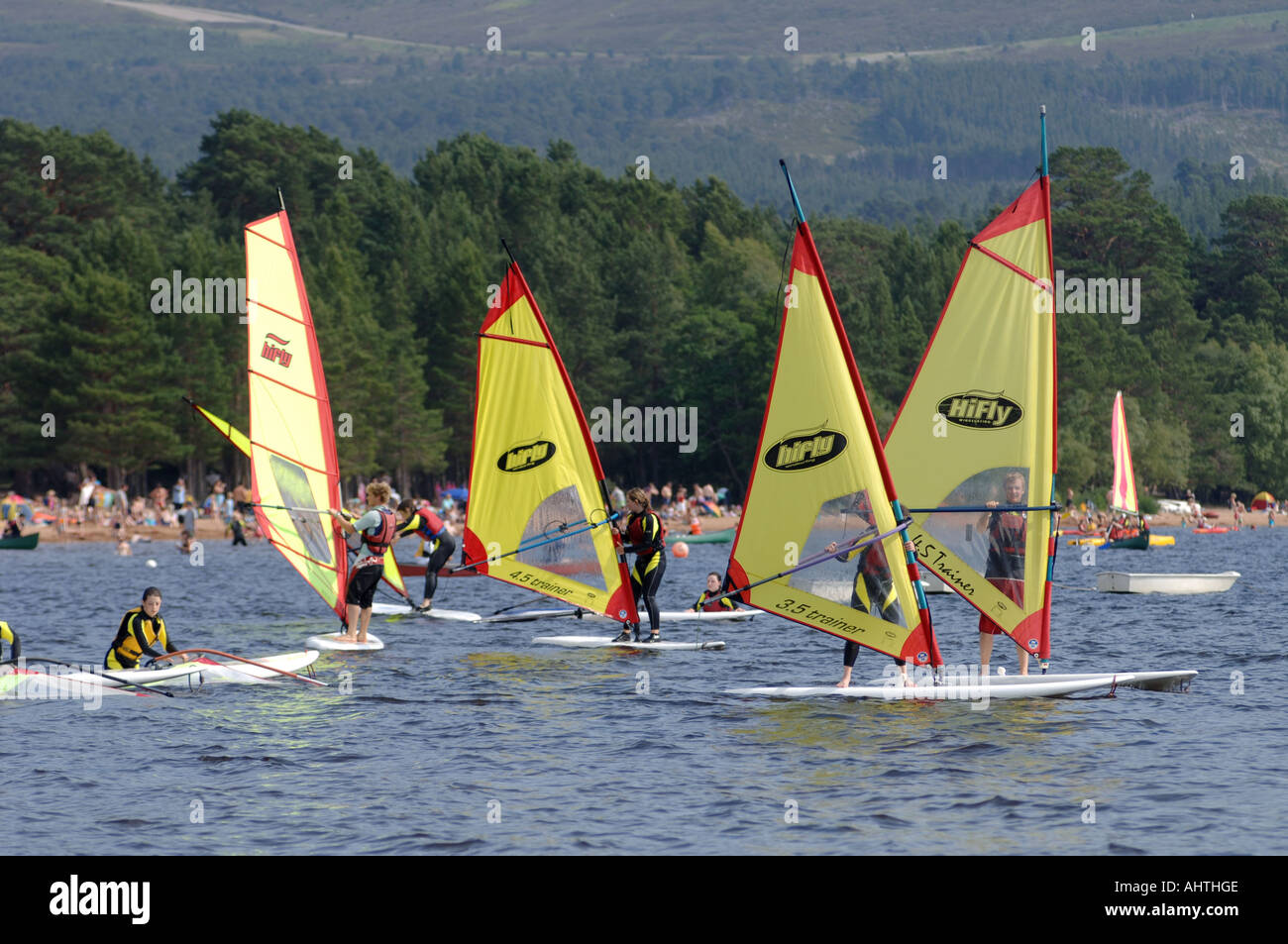 Loch Morlich Watersports in summer Aviemore Inverness-shire Scotland ...