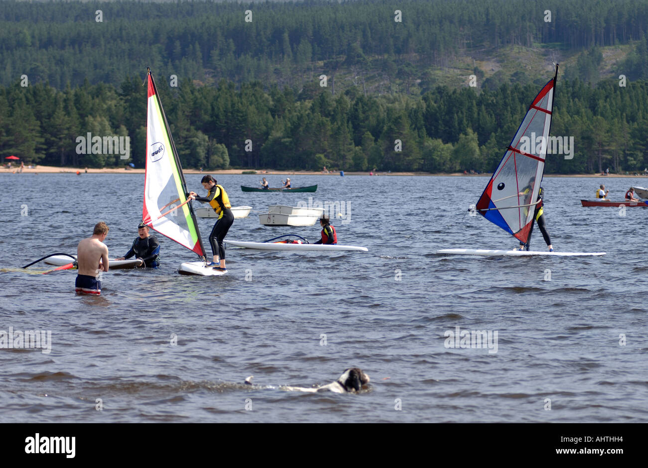 Loch Morlich Watersports in summer Aviemore Inverness-shire Scotland ...