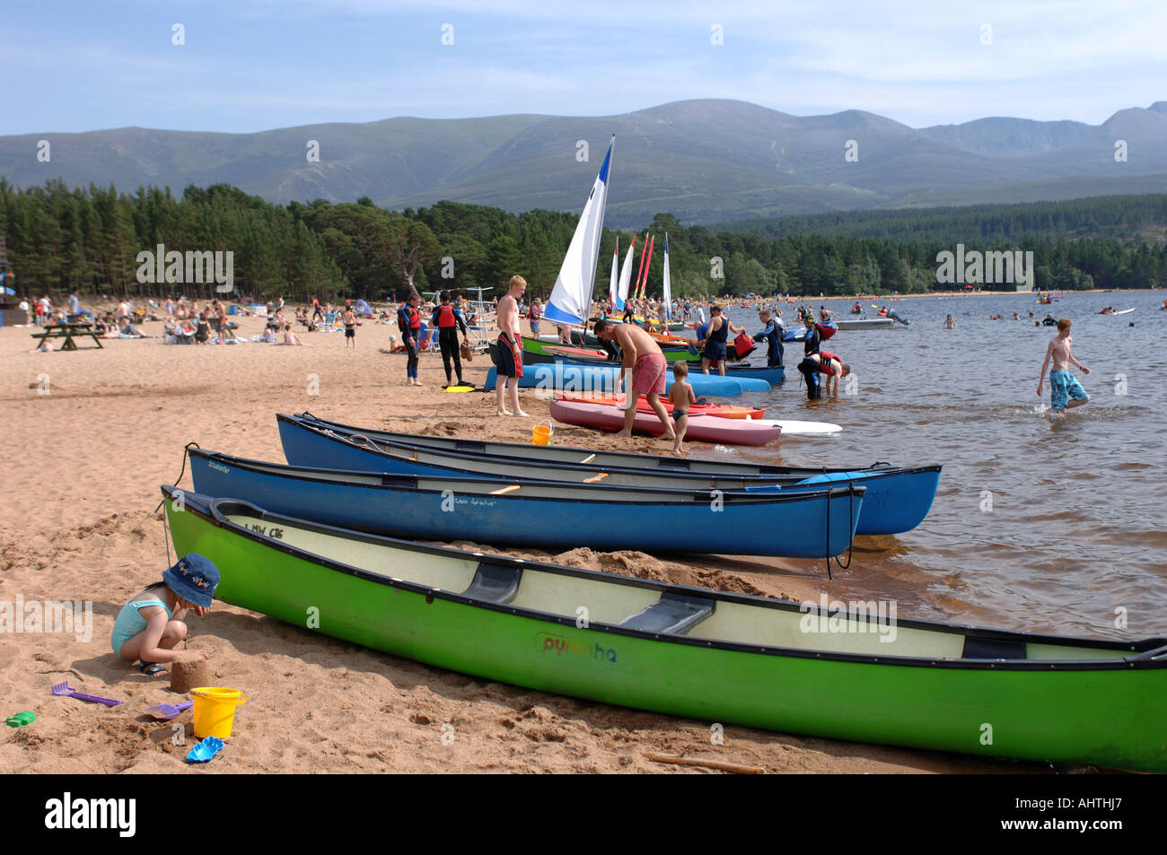 Loch Morlich Watersports Aviemore Inverness-shire Scotland Stock Photo ...