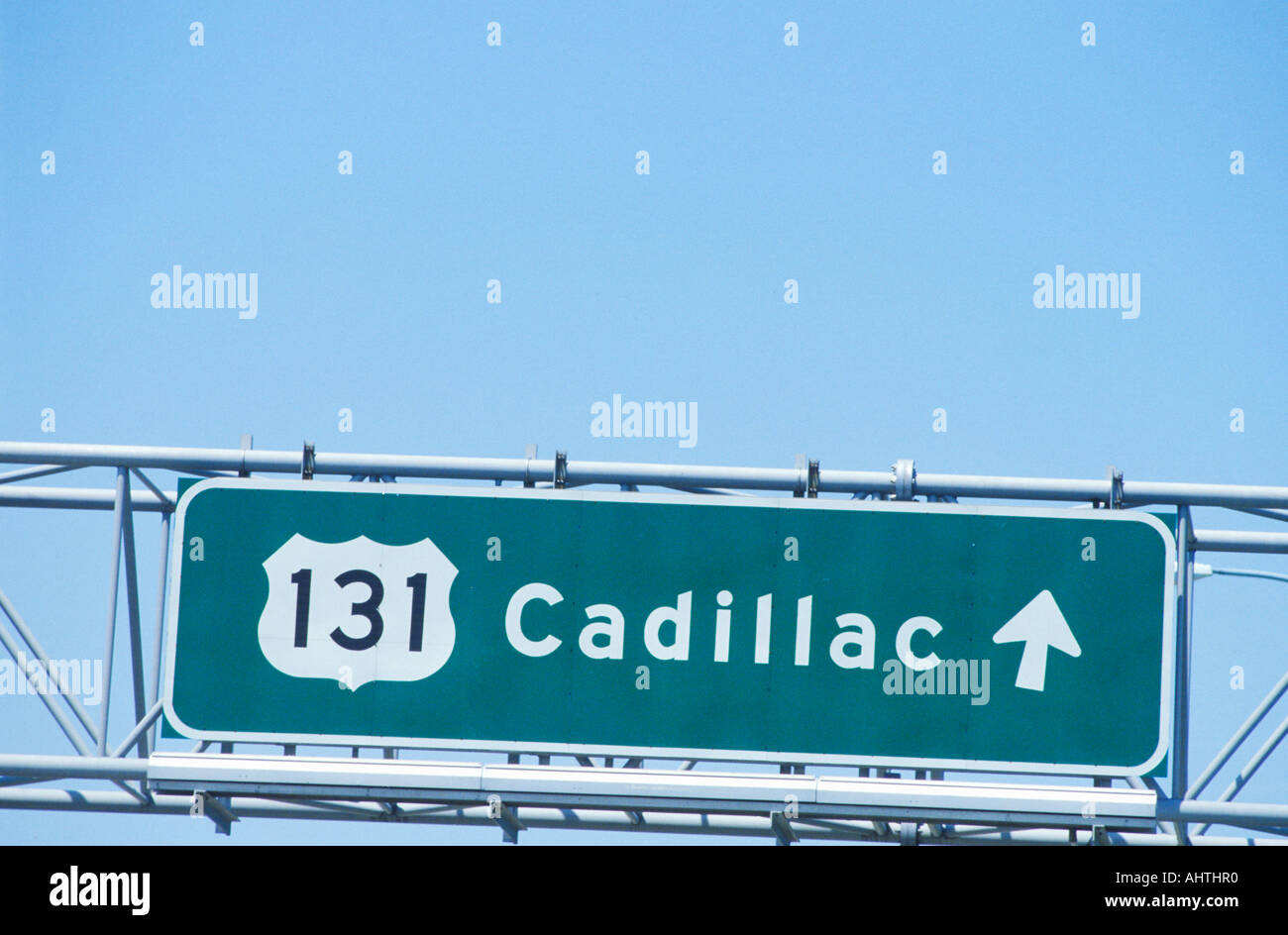 A sign that reads 131 Cadillac Stock Photo - Alamy