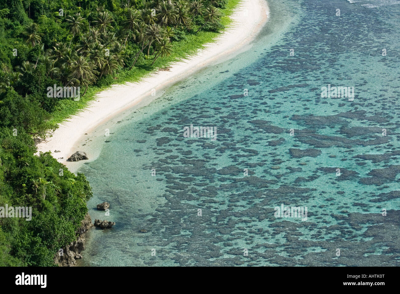 Coral Beach and Jungle Guam Stock Photo - Alamy