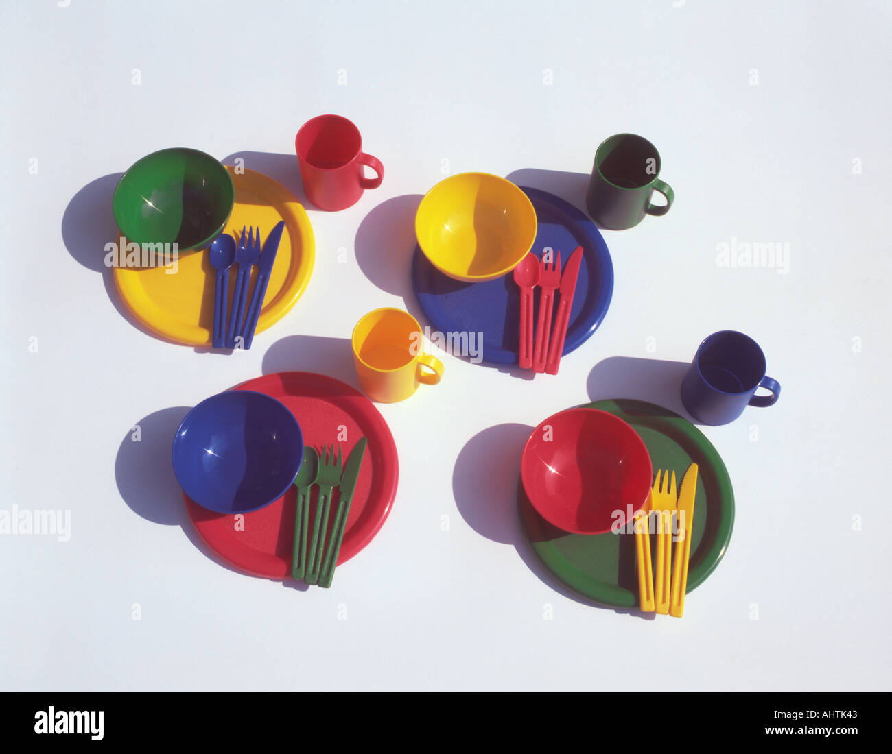 Plastic picnic crockery Stock Photo - Alamy