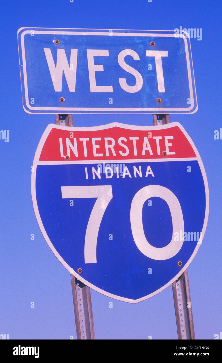 East and west interstate 70 signs hi-res stock photography and images ...
