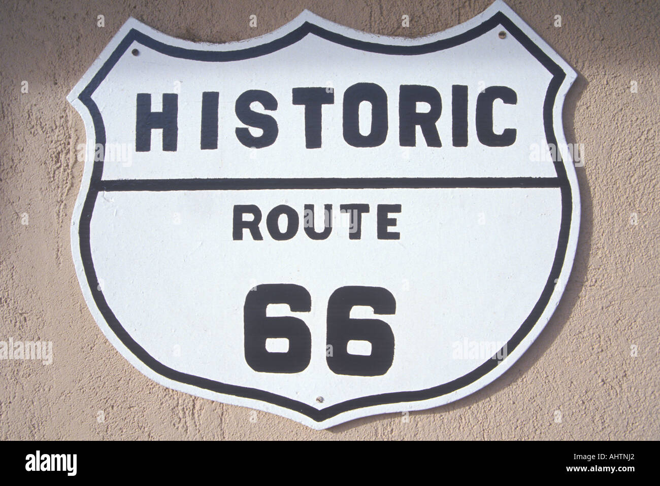 A historic route 66 sign Stock Photo - Alamy
