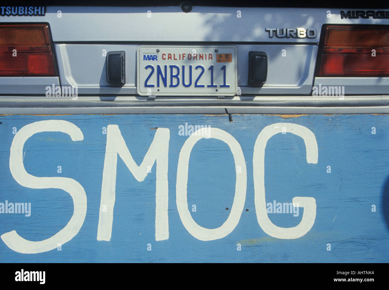 A sign that reads smog Stock Photo - Alamy
