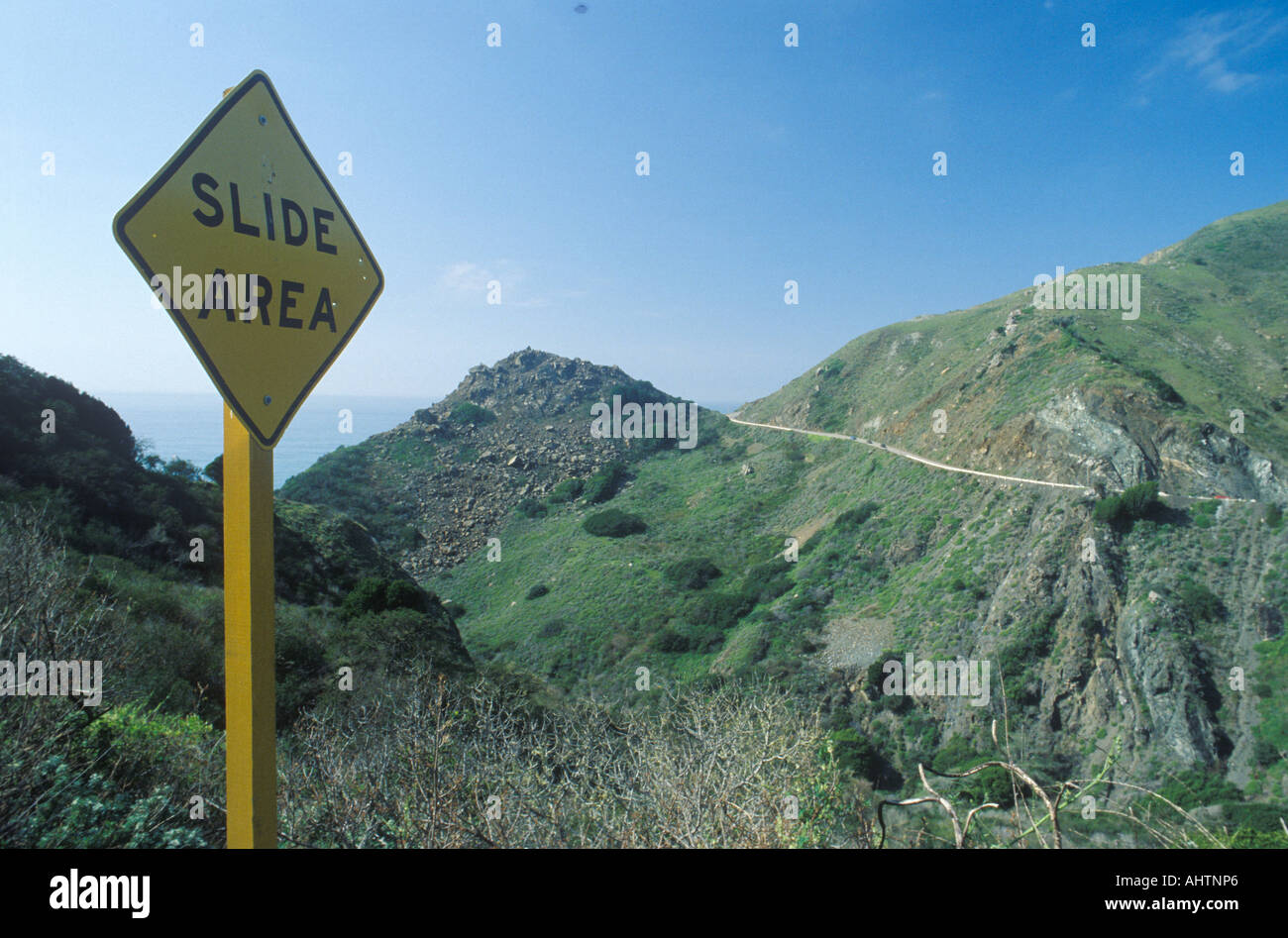 A posted sign reads Slide Area Stock Photo - Alamy