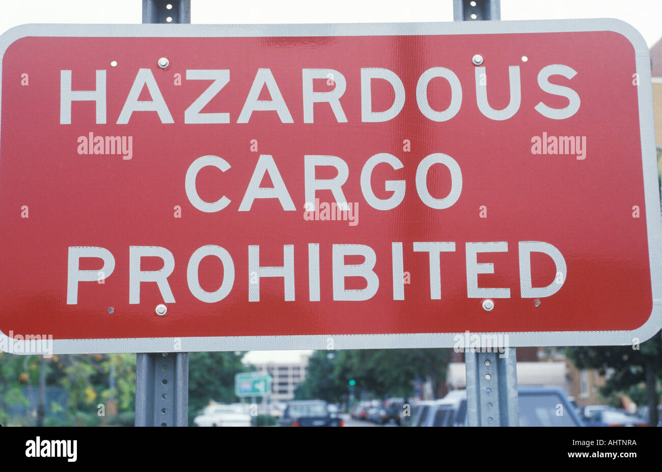 A hazardous cargo sign Stock Photo - Alamy