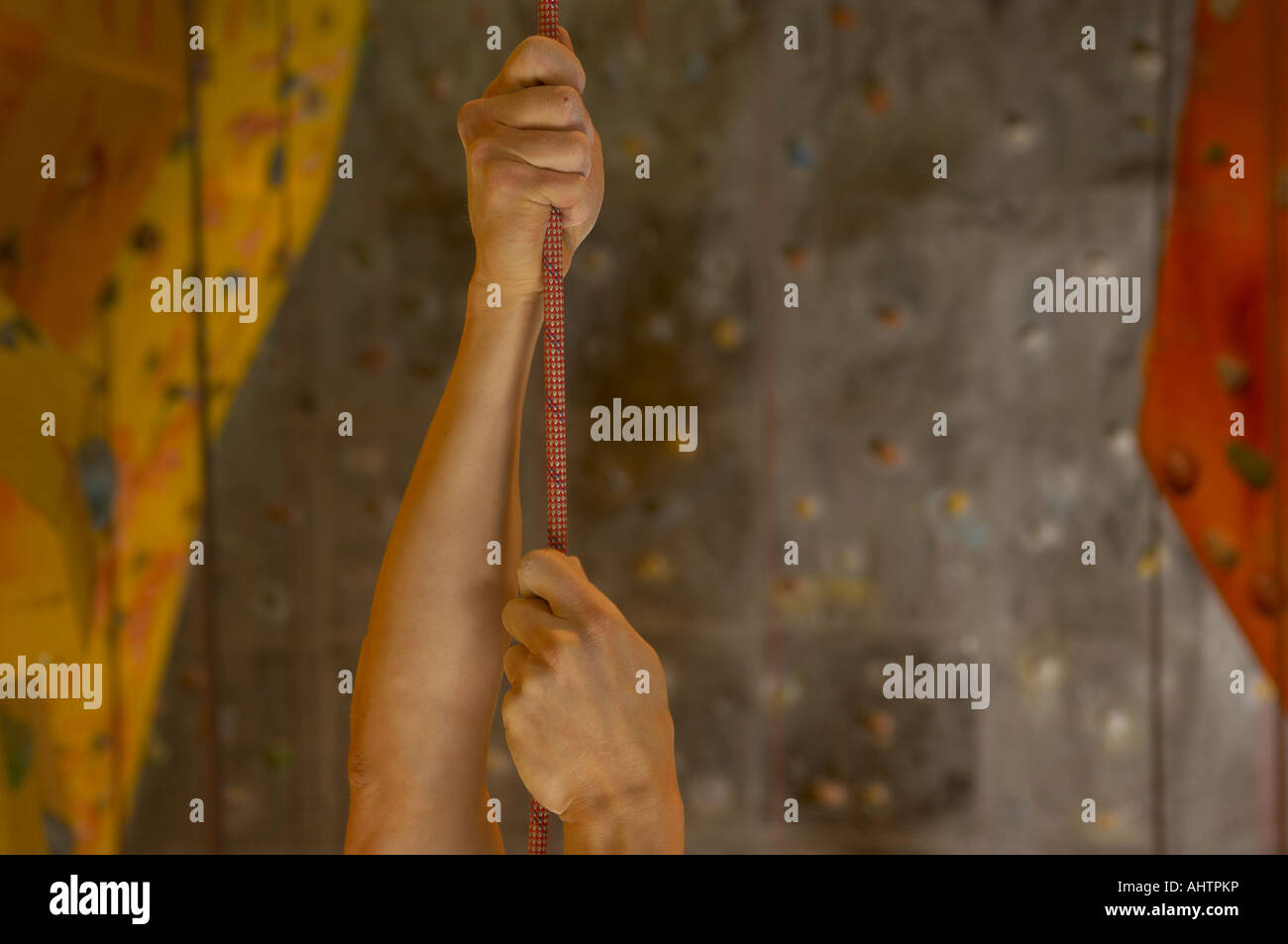 Man holding onto rope hi-res stock photography and images - Alamy
