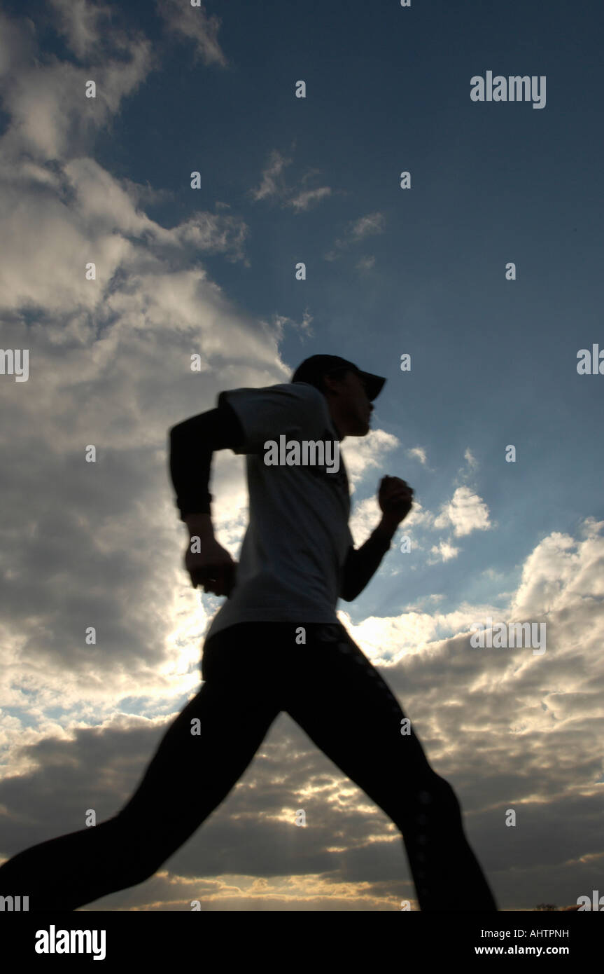 Male runner outdoors, low angle view Stock Photo - Alamy
