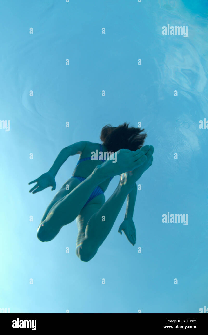 Woman leisurely swimming in calm hi-res stock photography and images ...