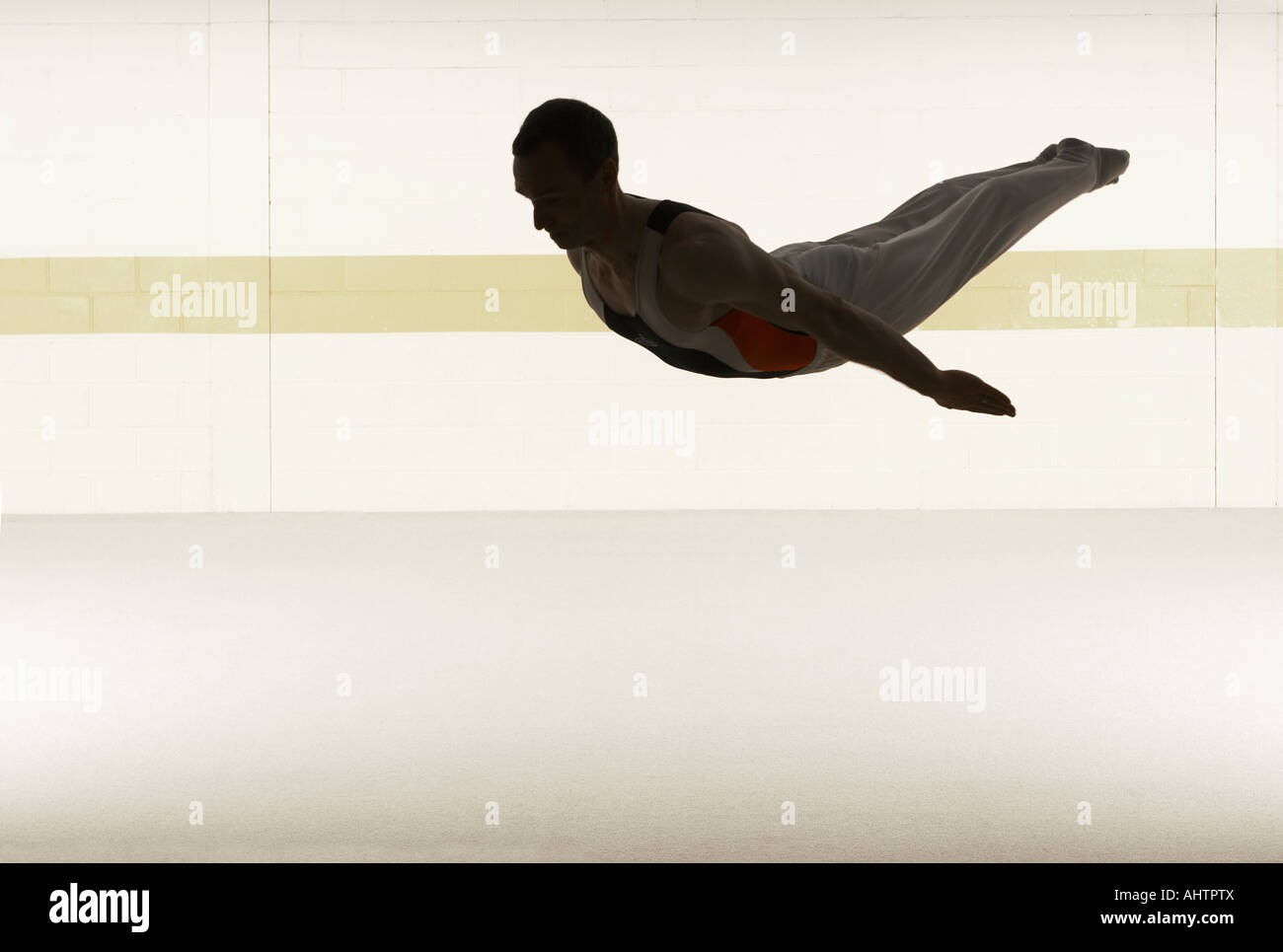 Gymnast male side view hi-res stock photography and images - Alamy