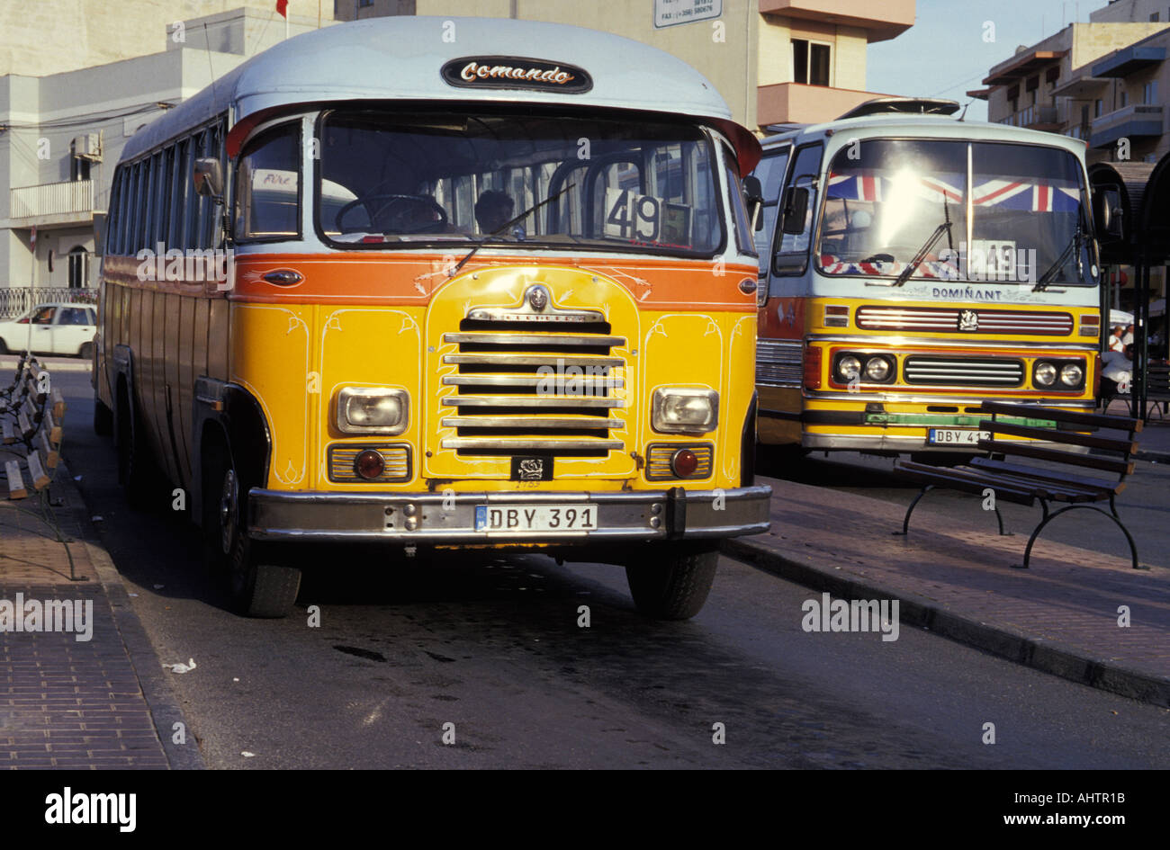 Bus Bugibba Bus Terminus Malta Europe Stock Photo - Alamy