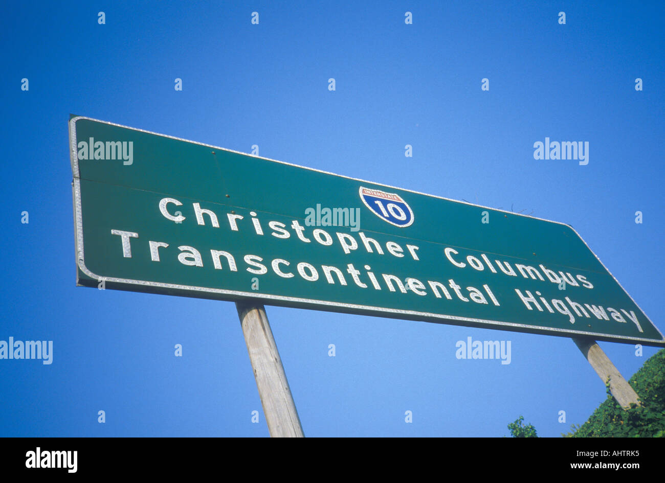 Sign reads christopher columbus highway hi-res stock photography and ...