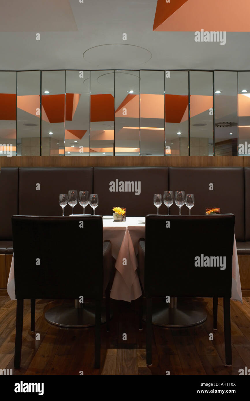 Table laid out at restaurant Stock Photo - Alamy