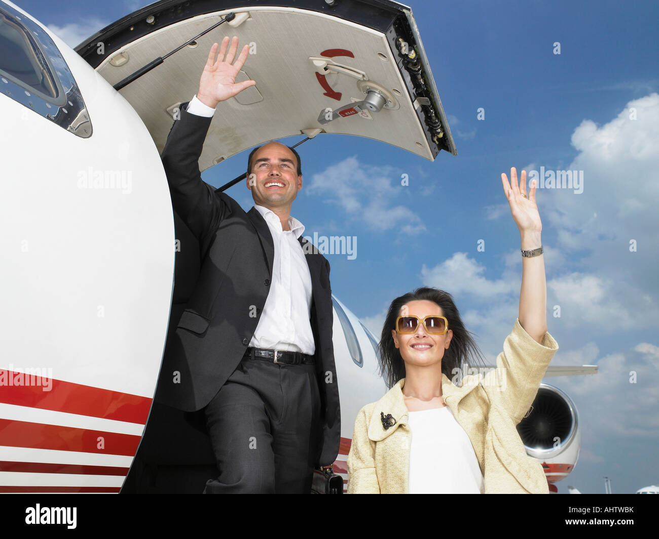 Private jet couple hi-res stock photography and images - Alamy