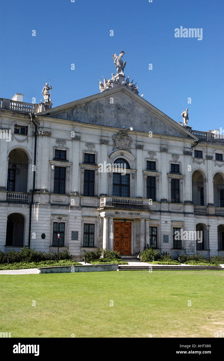 The National Library Palace of the Republic in Warsaw, Poland Stock ...