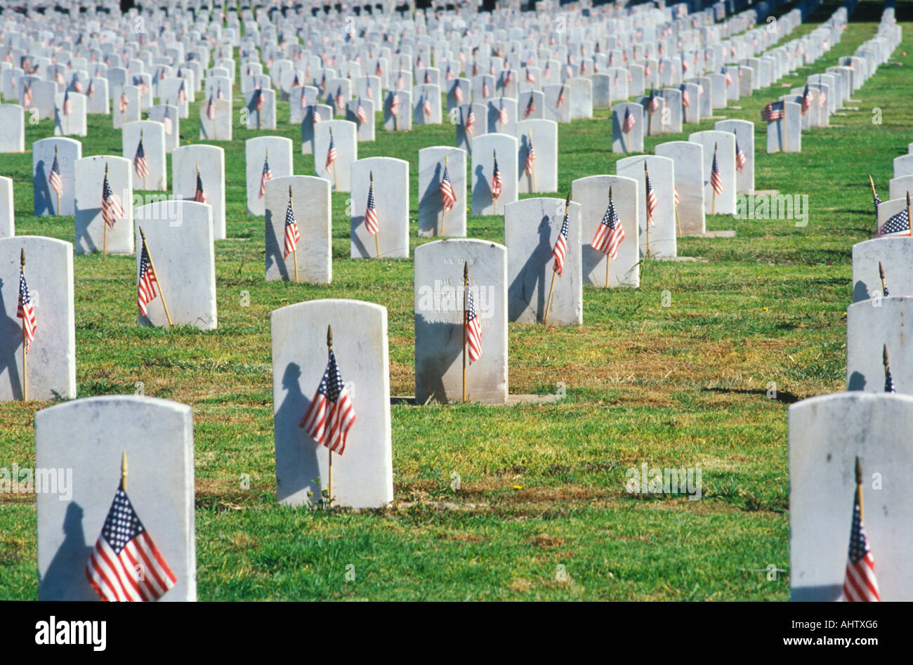Rows of Gravestones Los Angeles California Stock Photo - Alamy