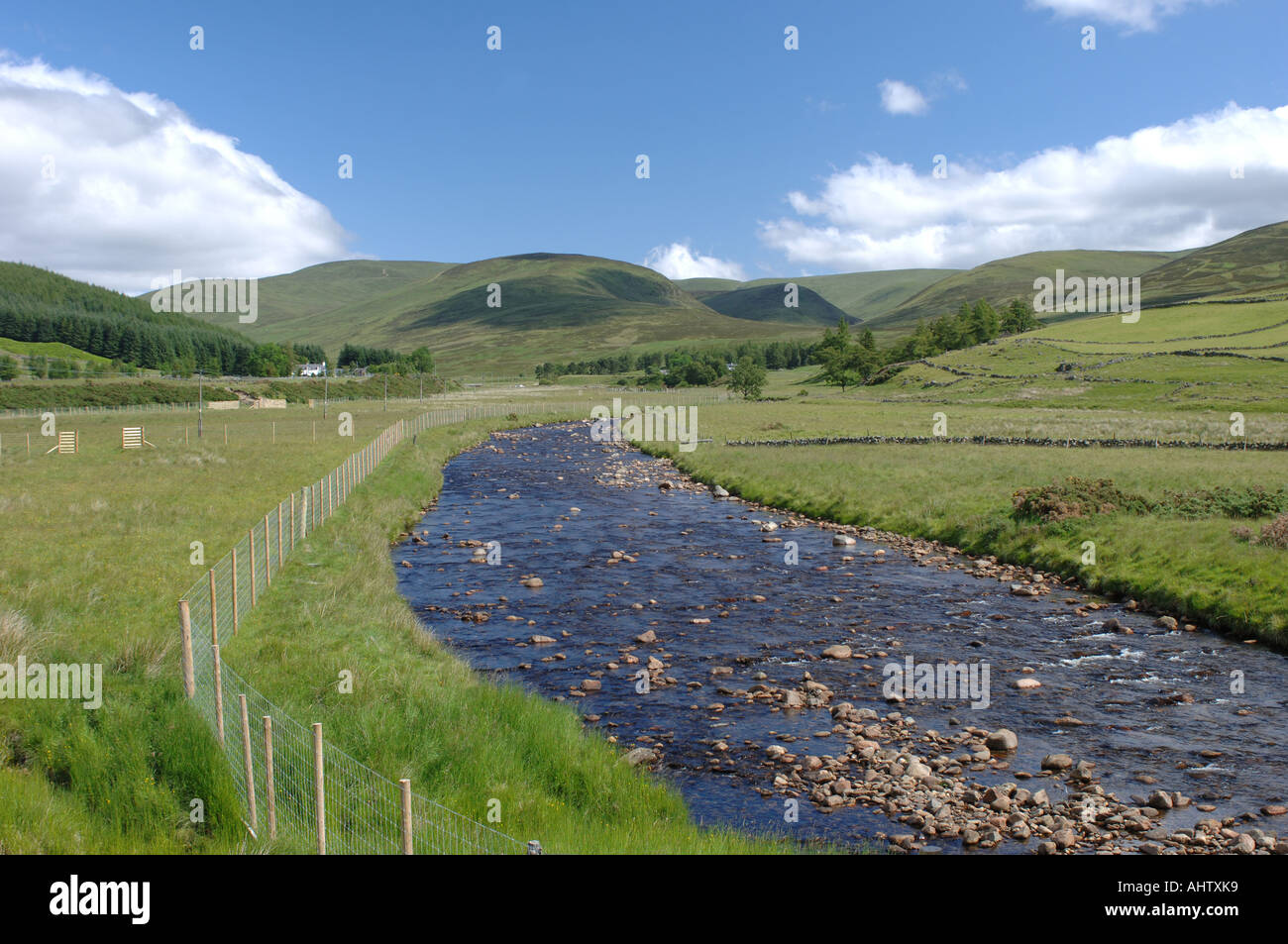 Glen and River Isla Angus Stock Photo - Alamy