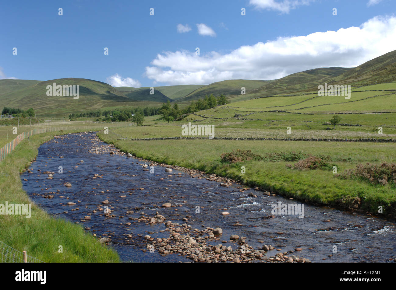 Glen and River Isla Angus Stock Photo - Alamy