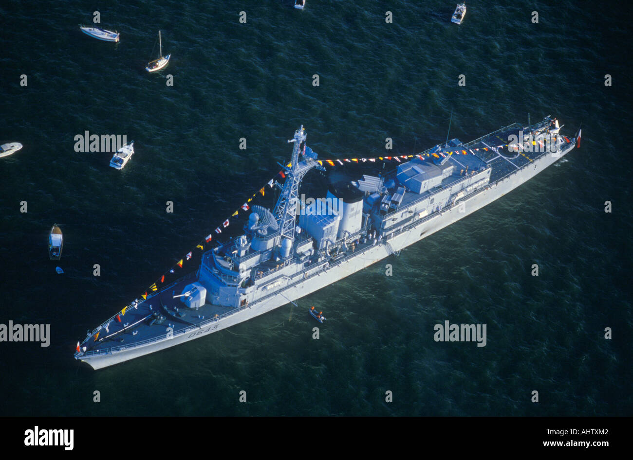 War Ship in New York Harbor New York City New York July 4 1986 Stock ...