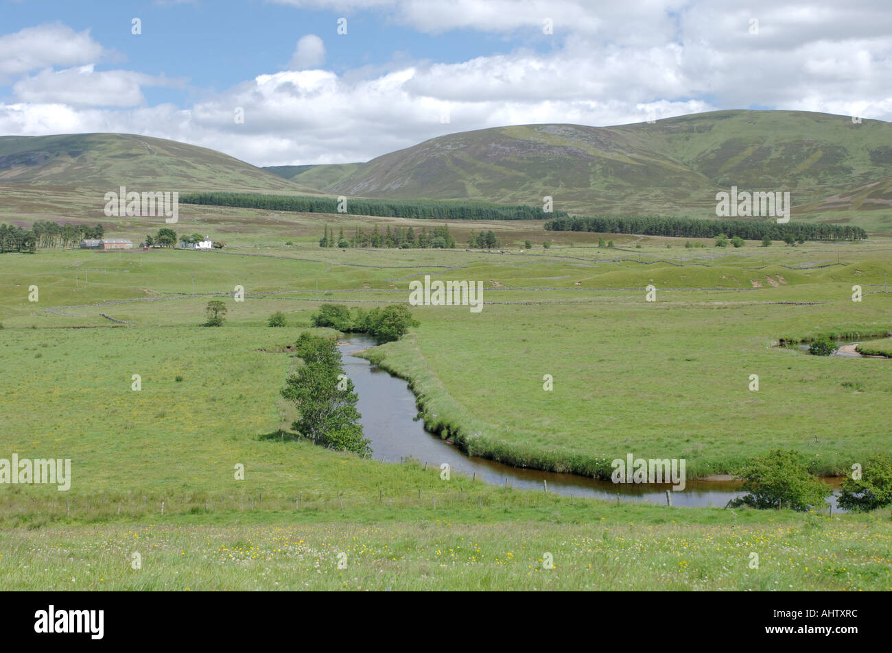 Glen Clova Angus and River South Esk Stock Photo - Alamy