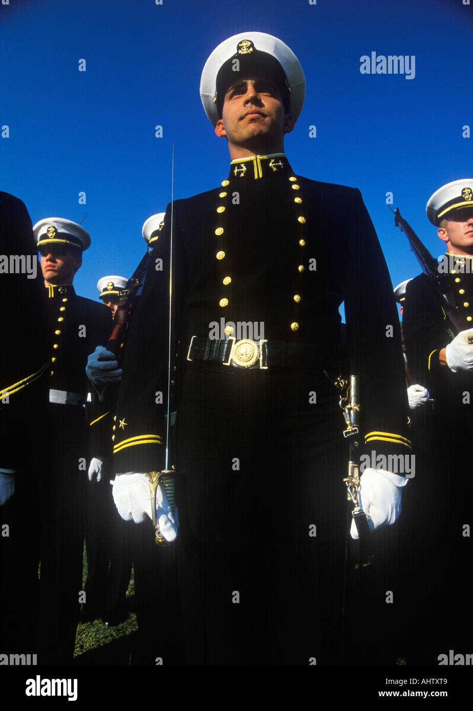 Navy midshipmen of the united states naval academy hi-res stock ...