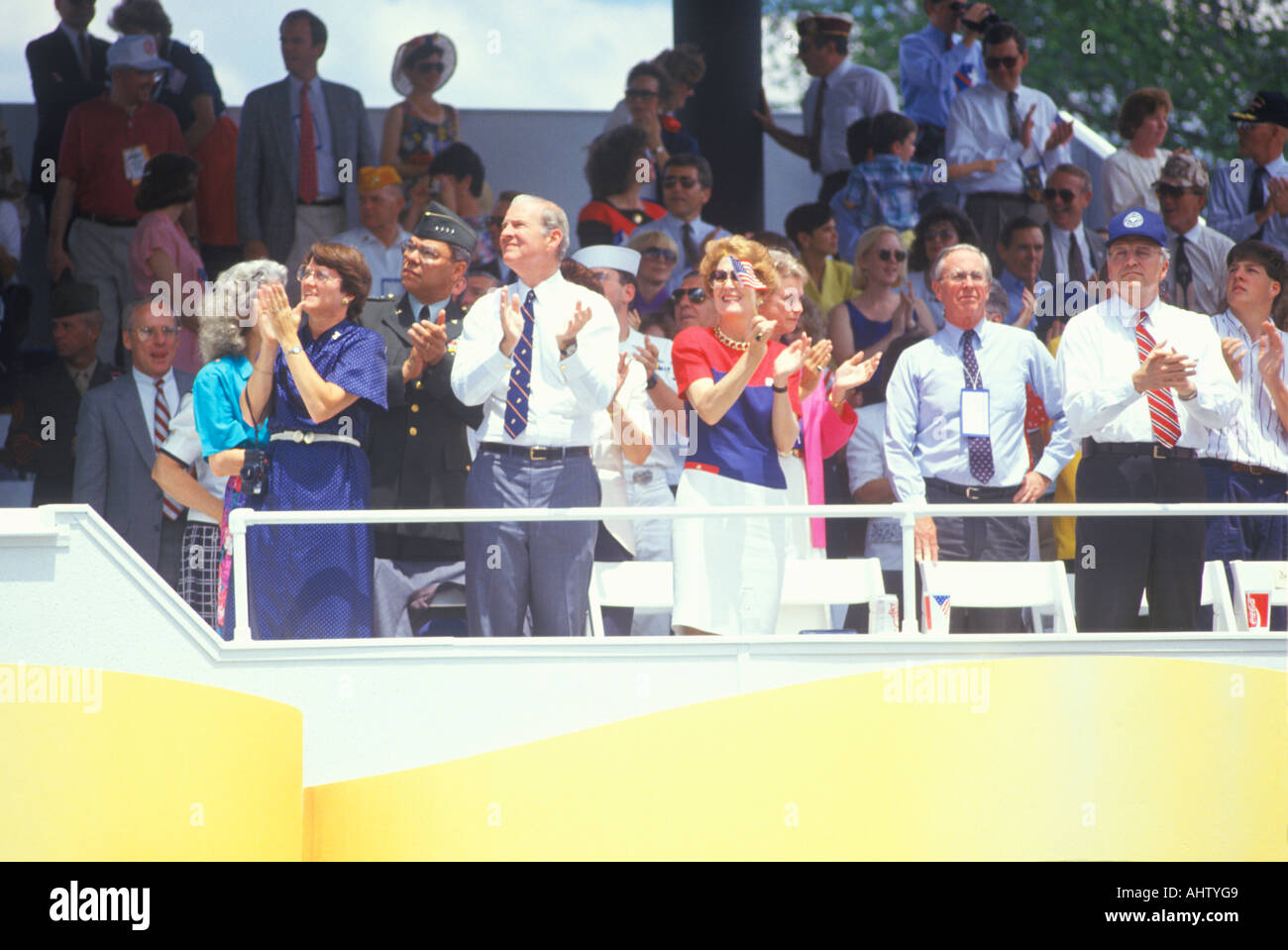 Spectators In Stands Desert Storm Victory Parade Washington D C Stock ...