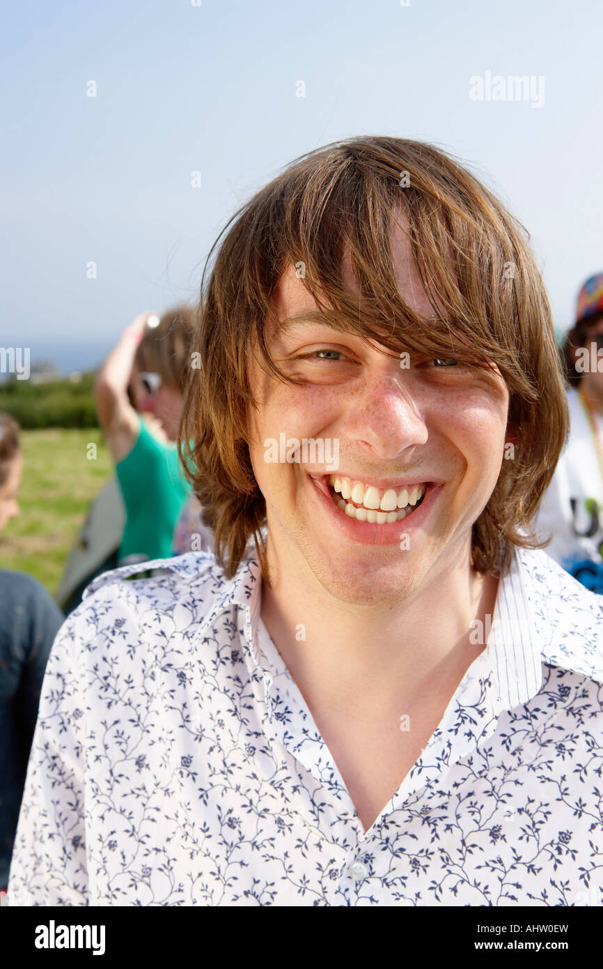 Man outdoors smiling Stock Photo - Alamy