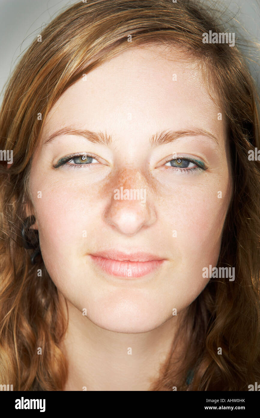 Young female looking at camera Stock Photo - Alamy