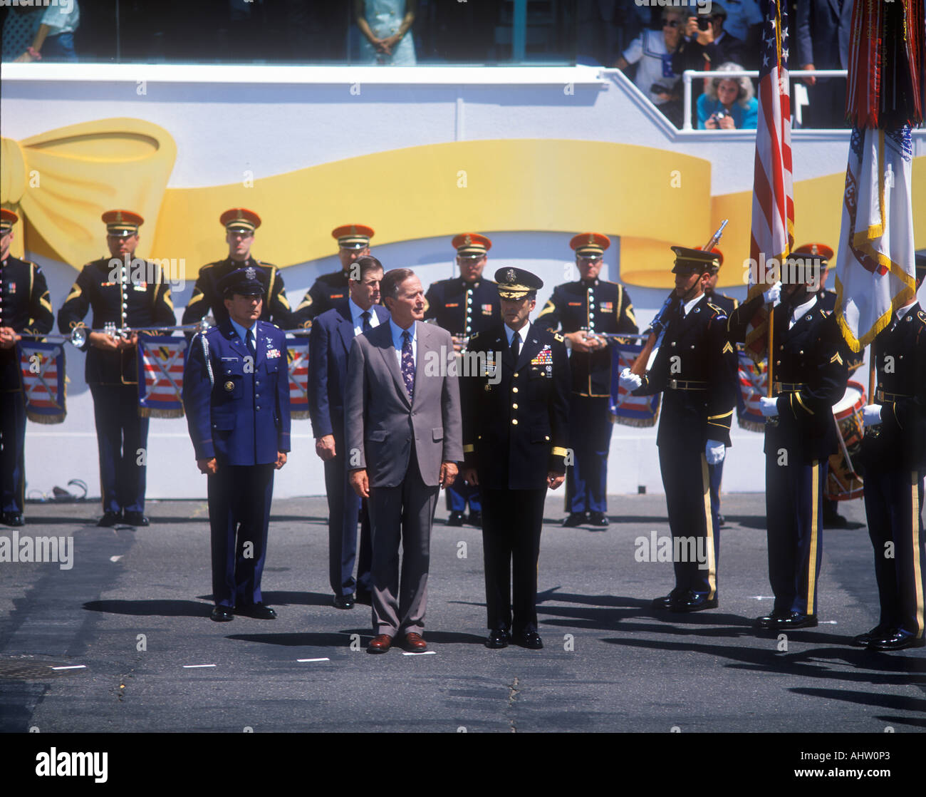 Color Guard at Desert Storm military parade Washington DC Stock Photo ...