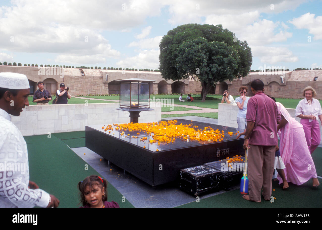 Mahatma Gandhi Memorial Raj Ghat in New Delhi Stock Photo - Alamy