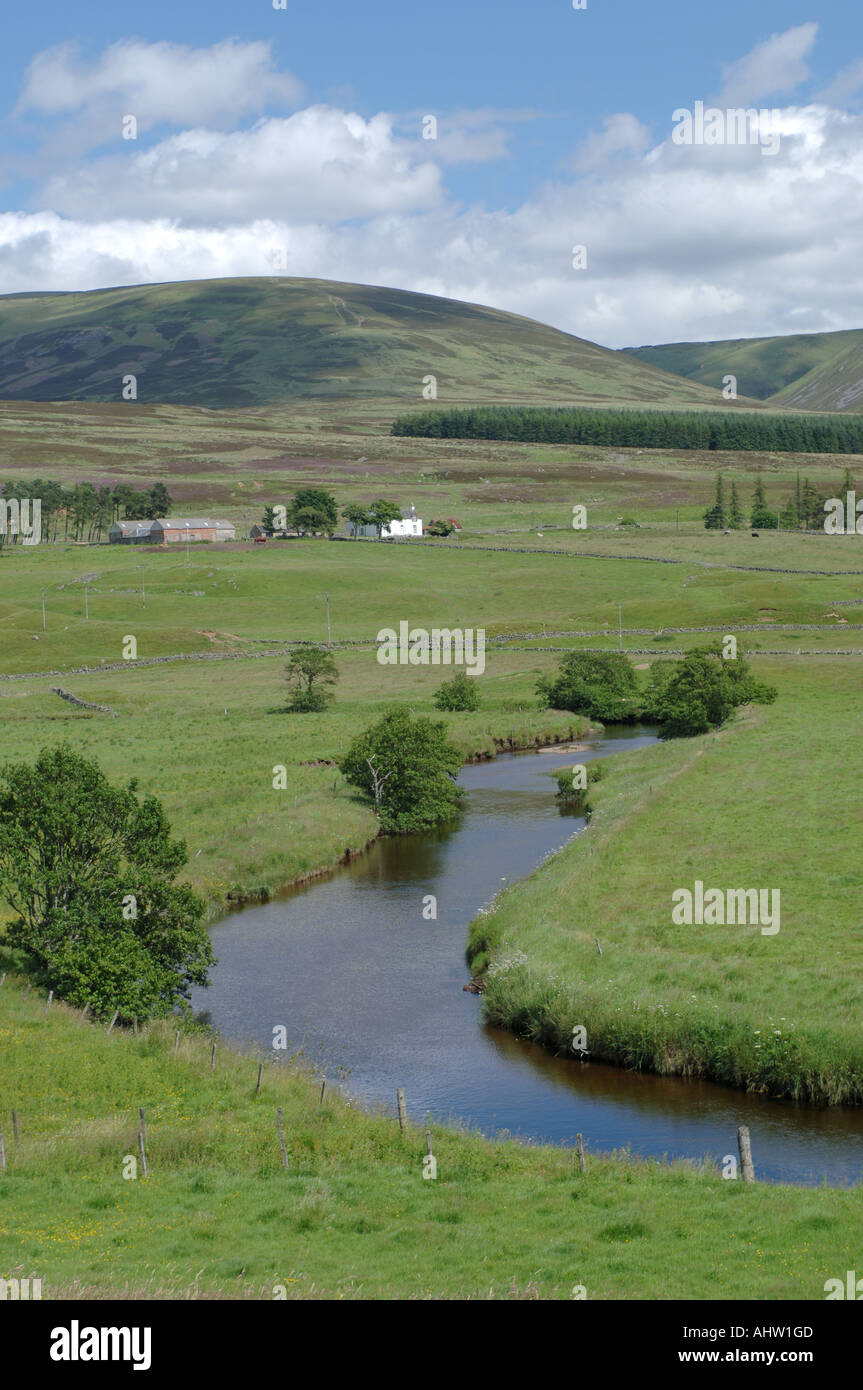 Glen Clova Angus and River South Esk Stock Photo - Alamy