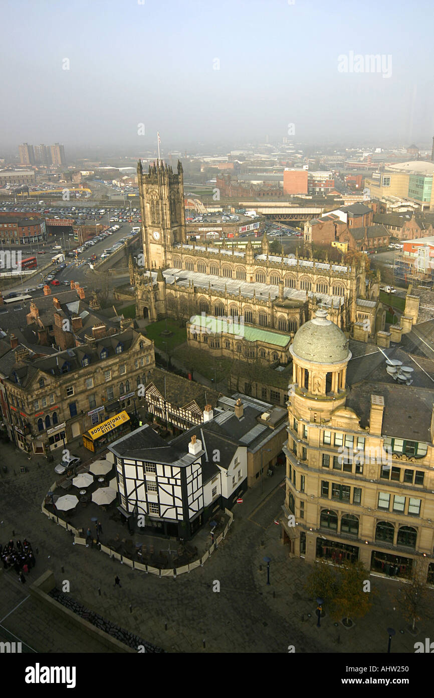 Aerial view manchester cathedral city hi-res stock photography and ...
