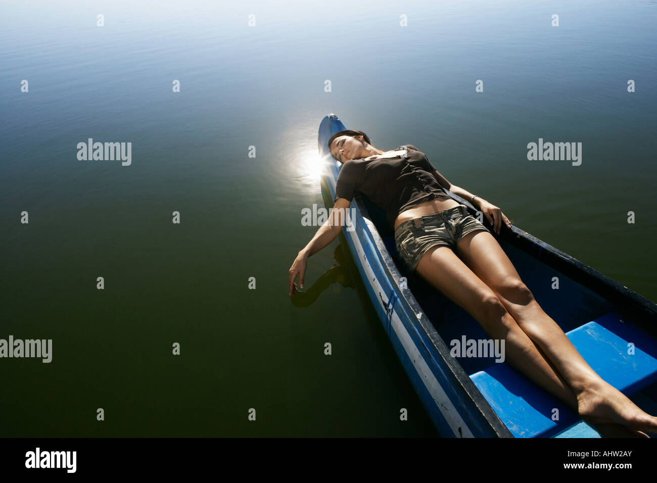 Woman Canoeing Down River Stock Photos & Woman Canoeing Down River ...