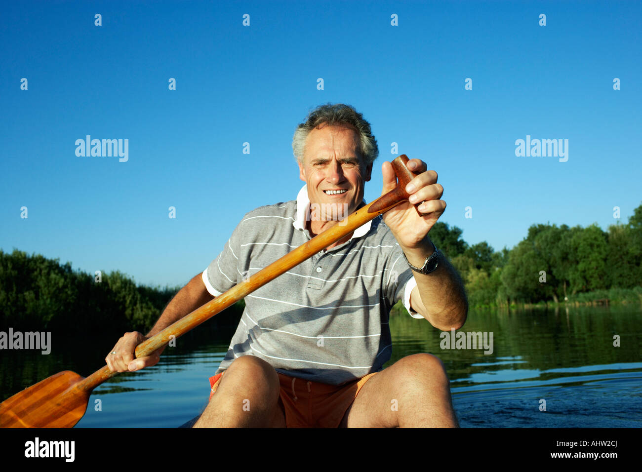 Rowing a canoe hi-res stock photography and images - Alamy
